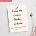 Funny Printable Teacher Card Teacher's Day Funny Card Greeting Card ...