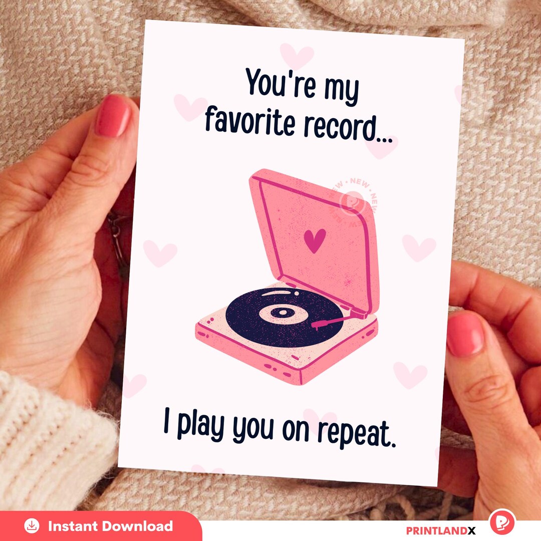 Funny Vinyl Record Birthday Card for Music Lovers (PDF Pattern) - Etsy