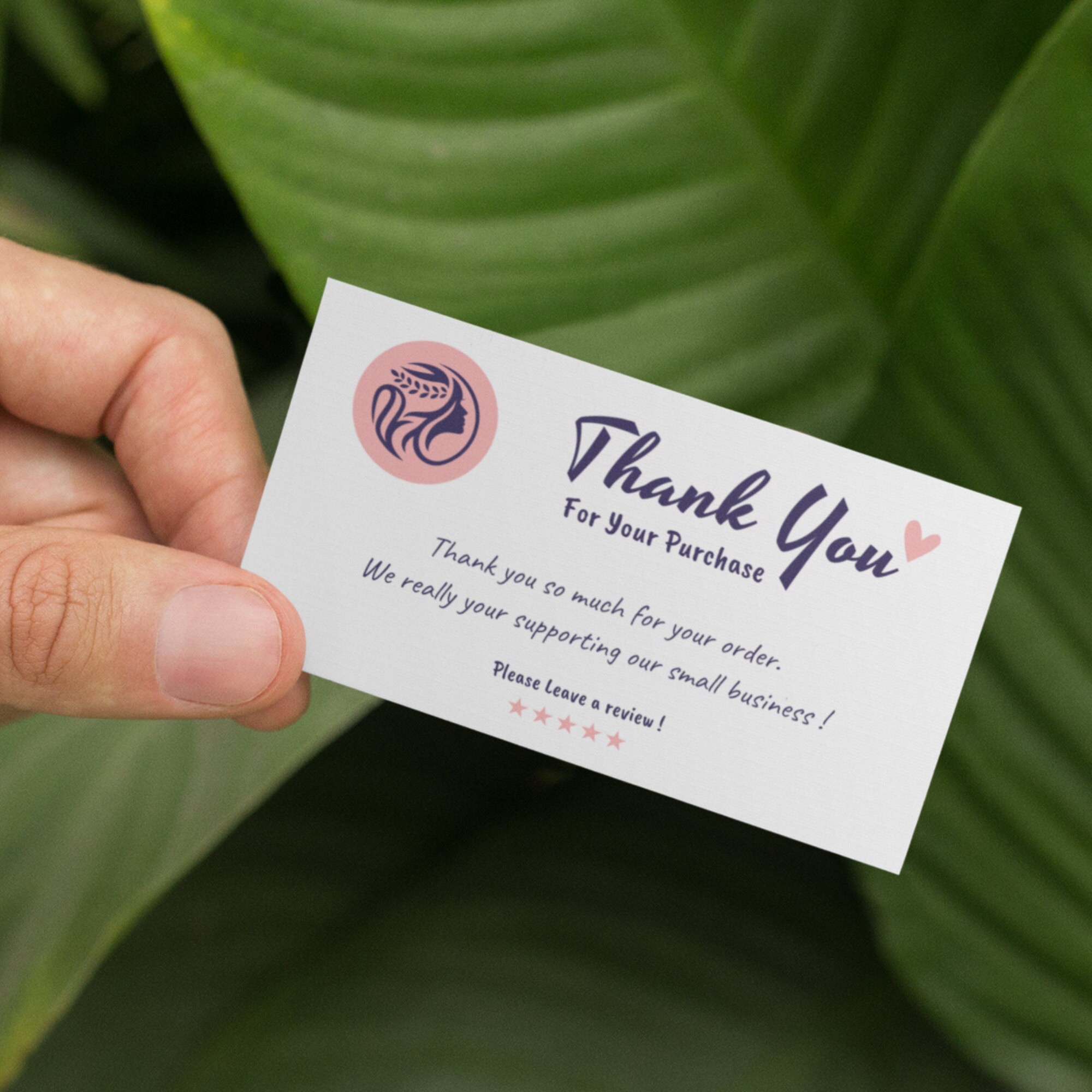 Thank You Card Template, Thank You Insert, Canva Thank You, Modern ...