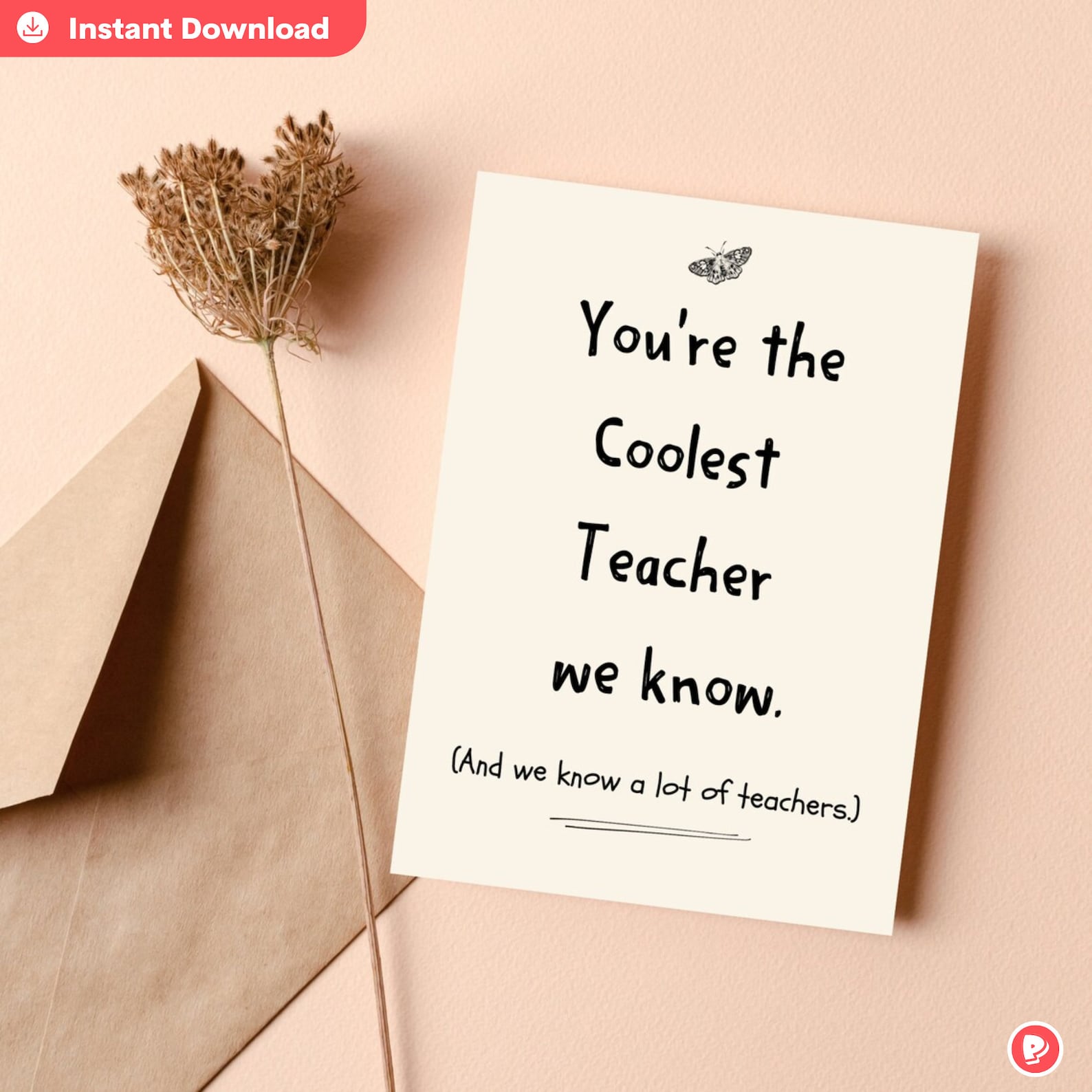 Funny Printable Teacher Card Teacher's Day Funny Card Greeting Card ...