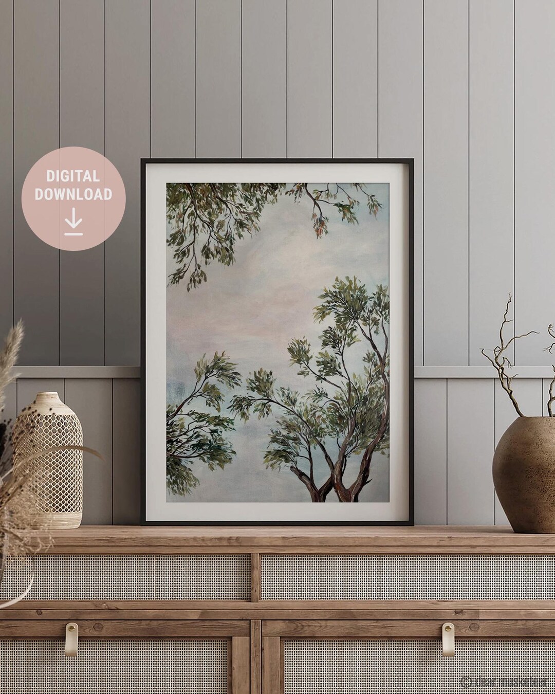 Scrubby Corner Canopy #1 Art Print, Gumtree Art, Original Painting ...