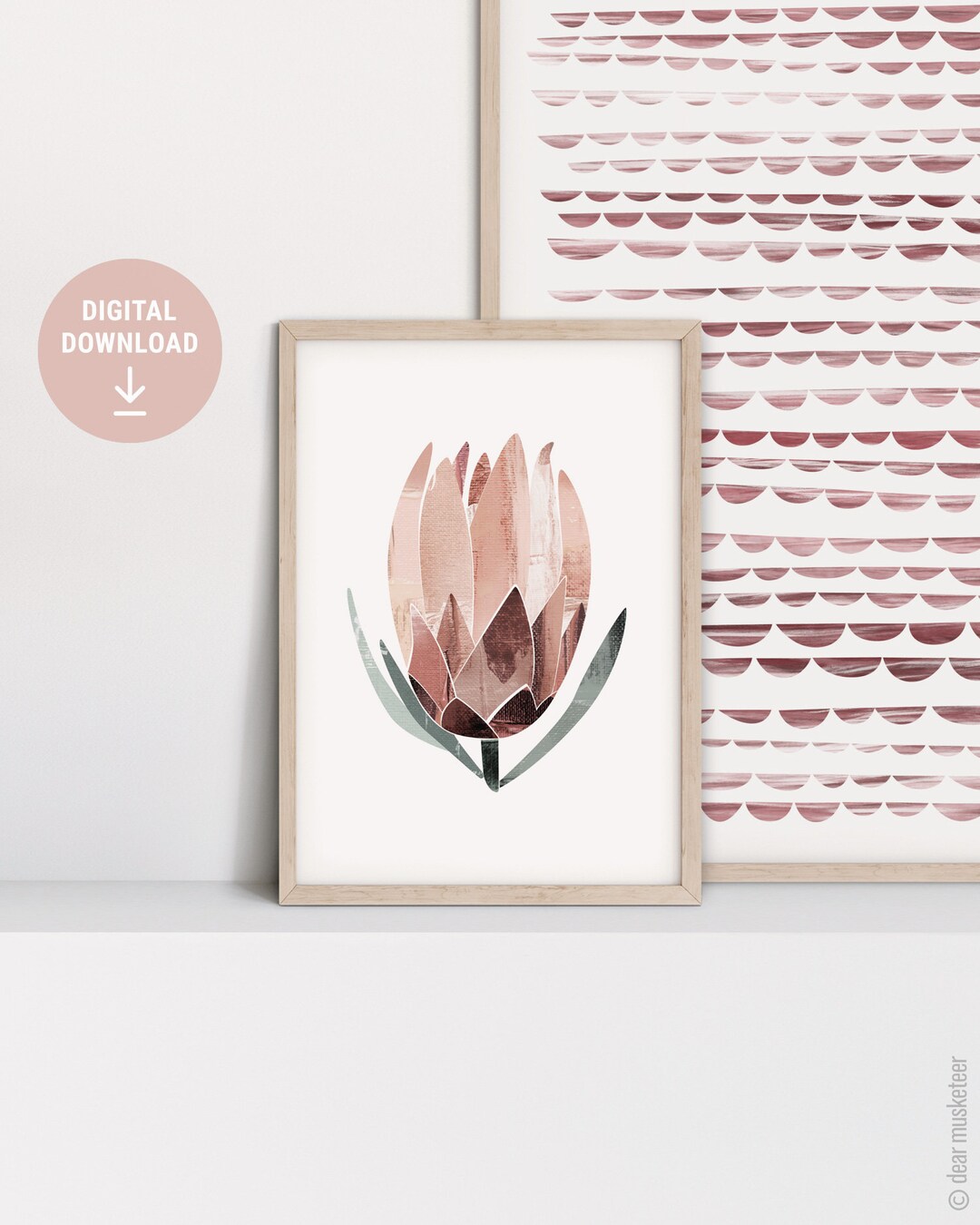 Protea Abstract Digital Art Print, Australian Native Abstract, Floral ...