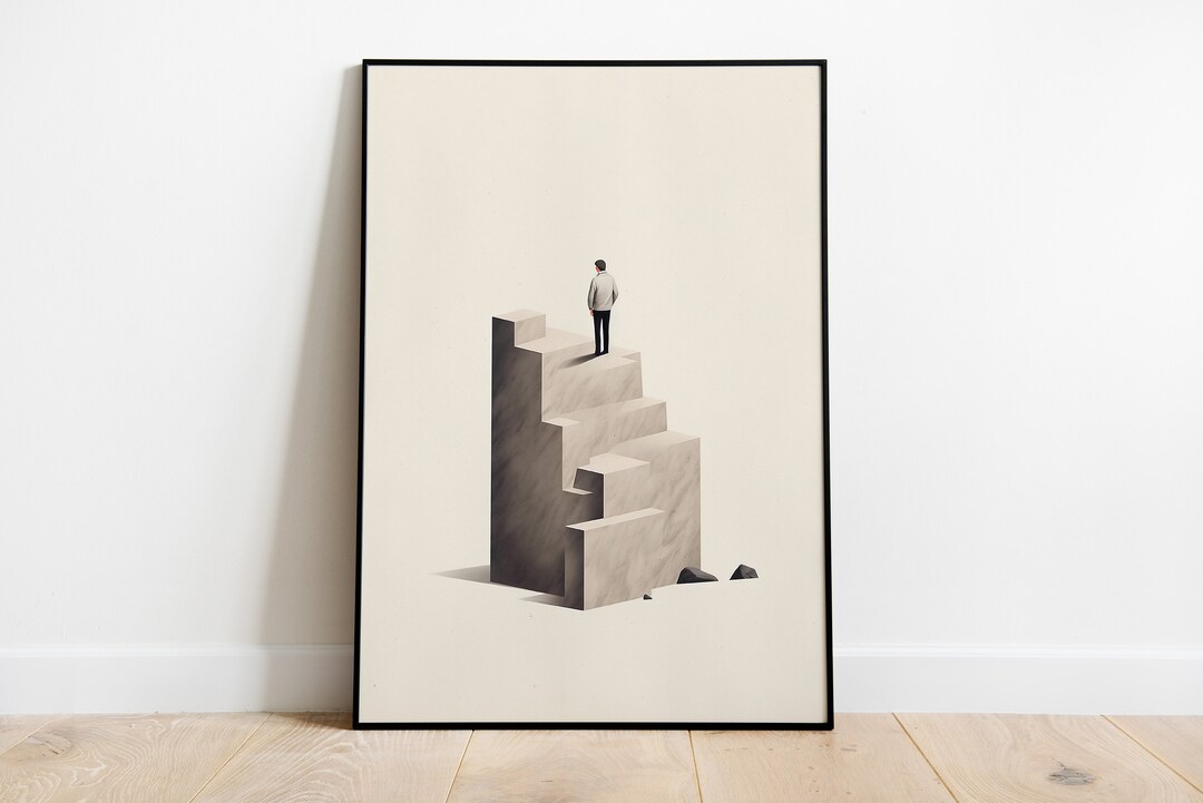Poster: STAIRS, Art Print, Minimalist, Abstract, Photo Poster, Person ...