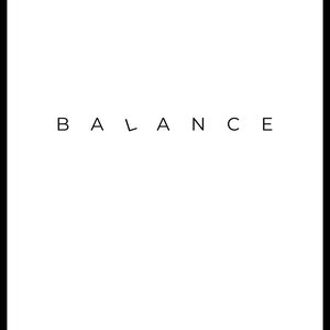 Poster: Balance, B/w - Etsy