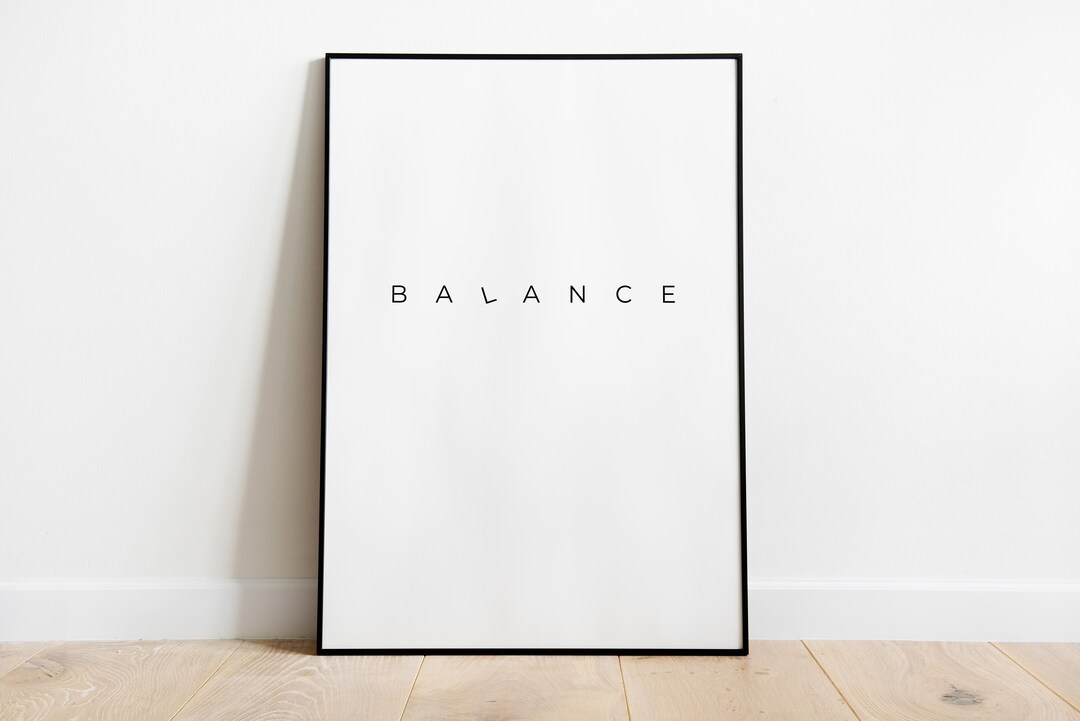 Poster: Balance, B/w - Etsy