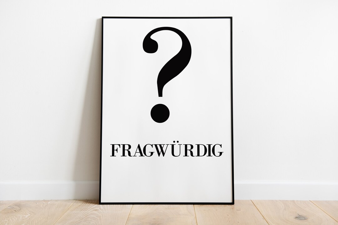 Poster: Questionable Question Mark Typography - Etsy UK