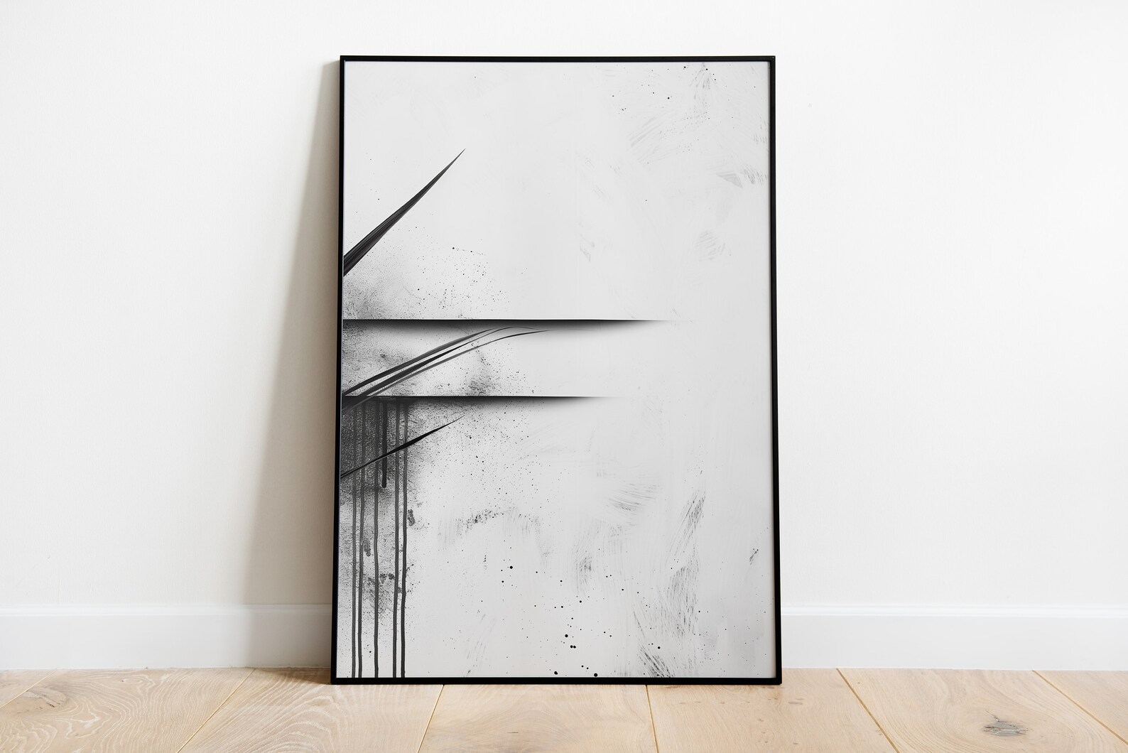 Abstract Art Line Drawing Poster – Modern Black and White Wall Art ...