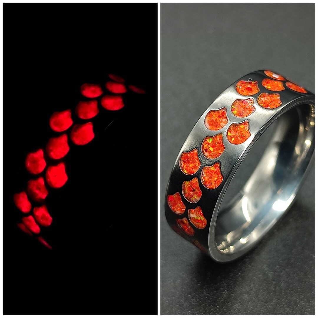 Titanium Dragonscale Ring - Fire Dragon - Forged Fantasy Jewelry for ...