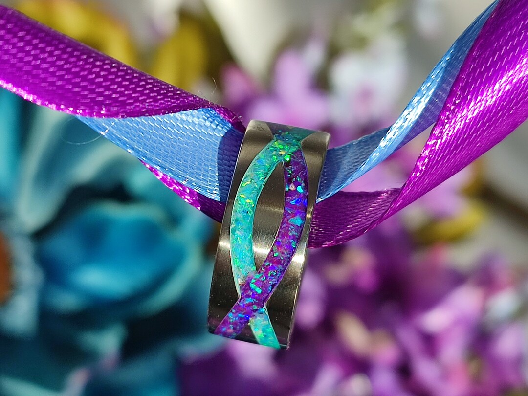 Unity Opal Ring, Together Ring, Love Ring, - Men / Women Wedding Ring ...