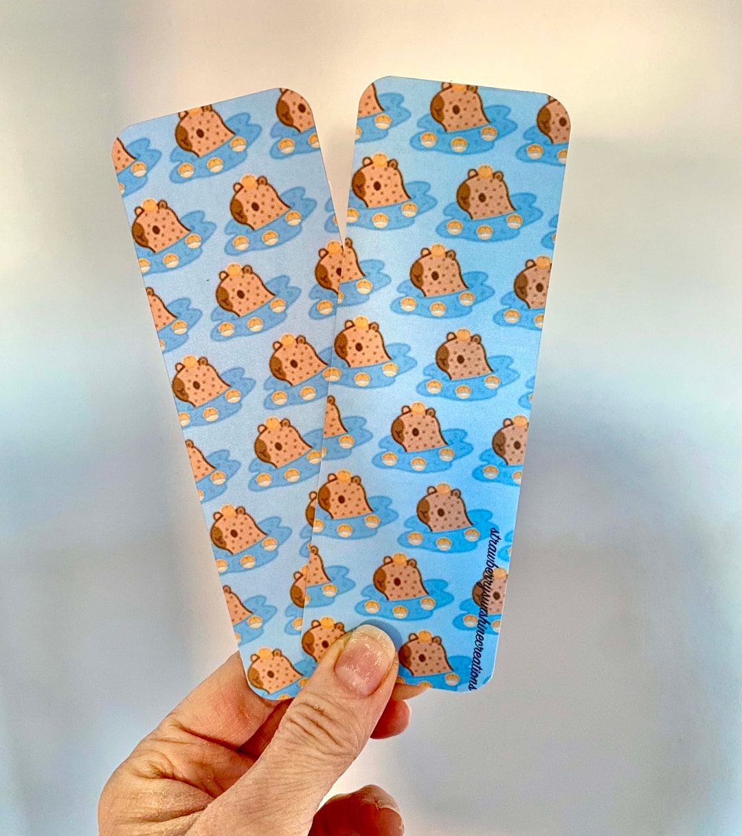 Kawaii Capybara Bookmark - Cute - Bookmark - Reading - Inspired ...