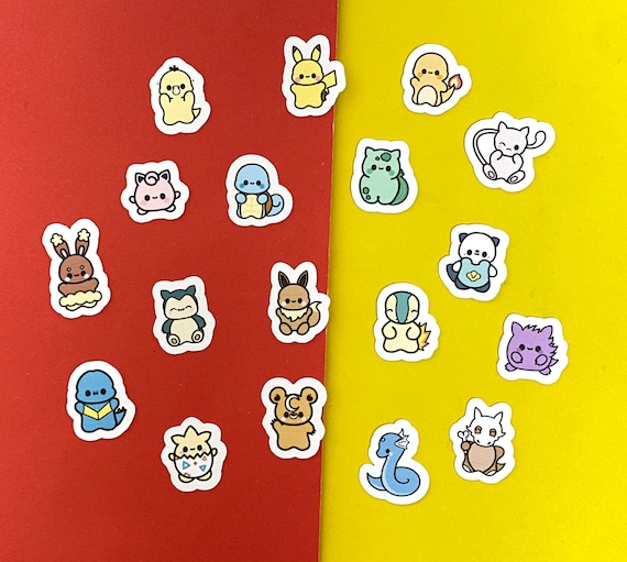 Kawaii Mini Gen 1 Animal Stickers Kawaii Stickers - Etsy
