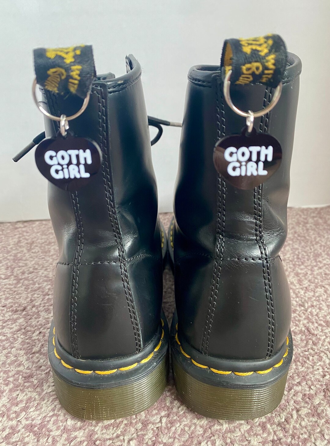 Goth Girl Heart Boot Charms - Heart - Docs - Boots - Charms - Goth ...