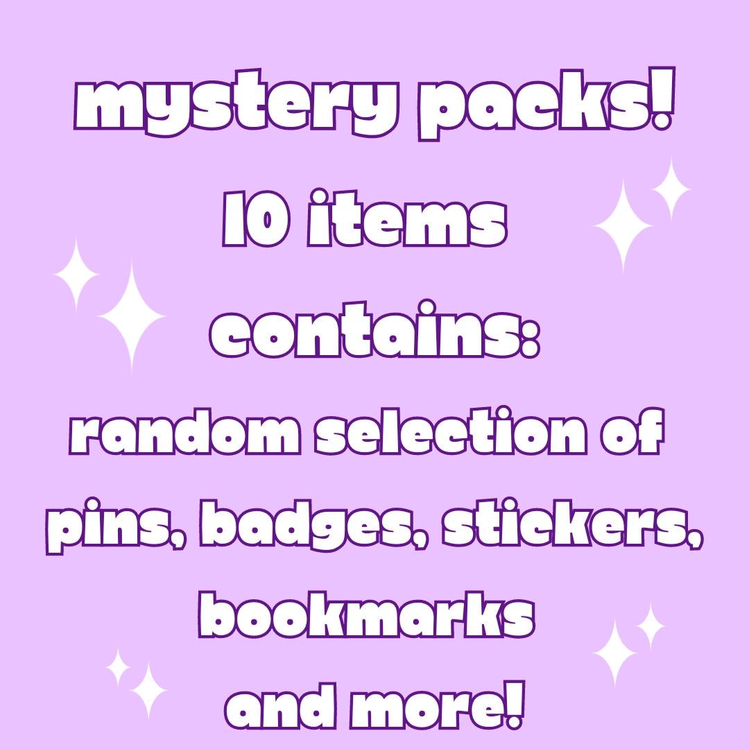 Mystery Pack - Mystery - Pack - Pins - Badges - Jewellery - Stickers - Etsy