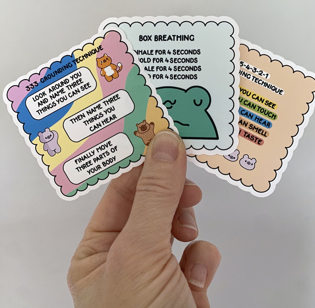 Grounding Techniques Sticker Pack - Anxiety - Self Care - Stickers ...