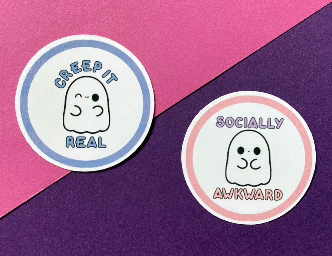 Kawaii Ghostie Vinyl Stickers - Ghost - Sticker - Kawaii - Etsy