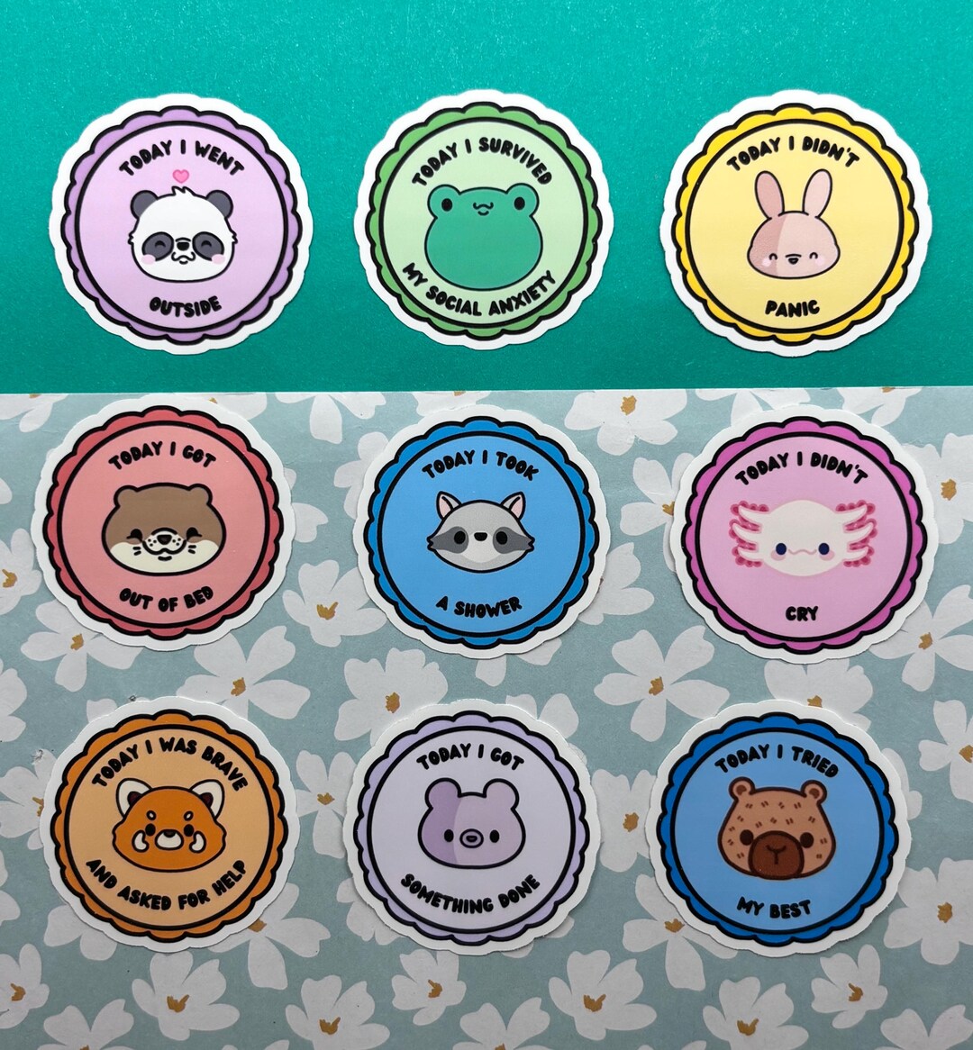 Self Care Rewards Badges Sticker Pack - Self Care - Rewards - Stickers ...