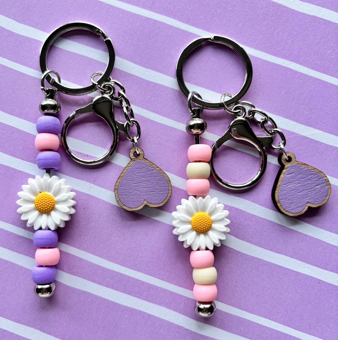 Flower Fidget Beaded Keychain - Self Care - Anxiety Techniques ...