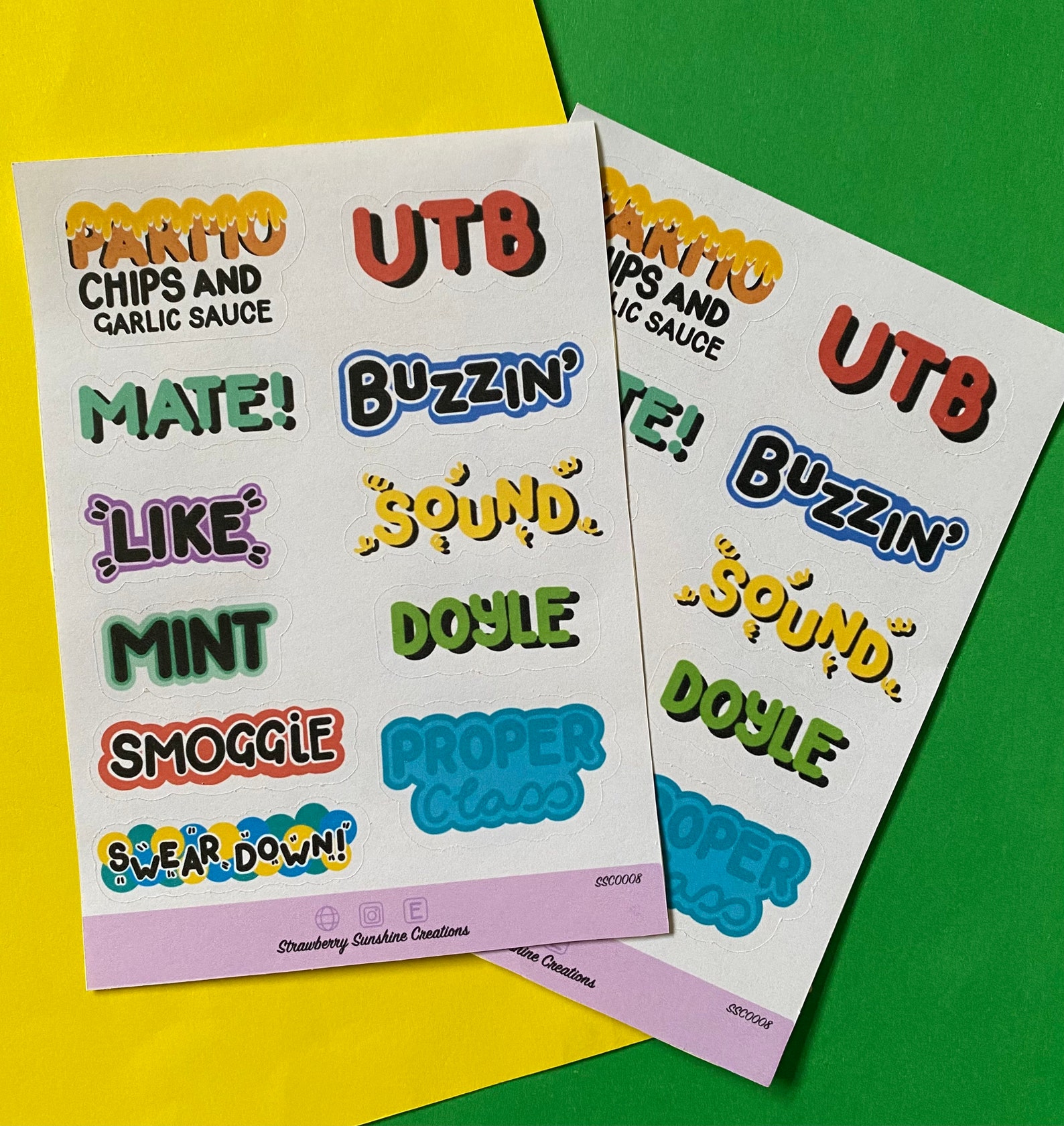 Teesside Quote Sticker Sheet – Local Sayings, Matte Finish - Etsy