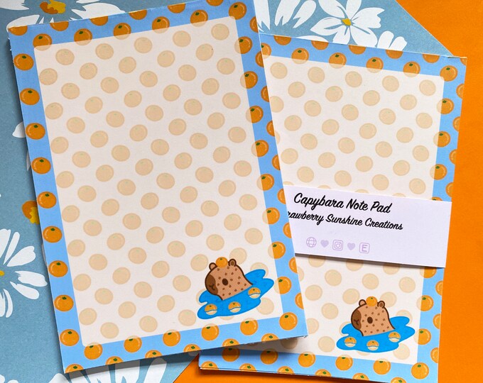 Handmade Kawaii Capybara Notebook - Cute - Notebook - Capybara - Etsy