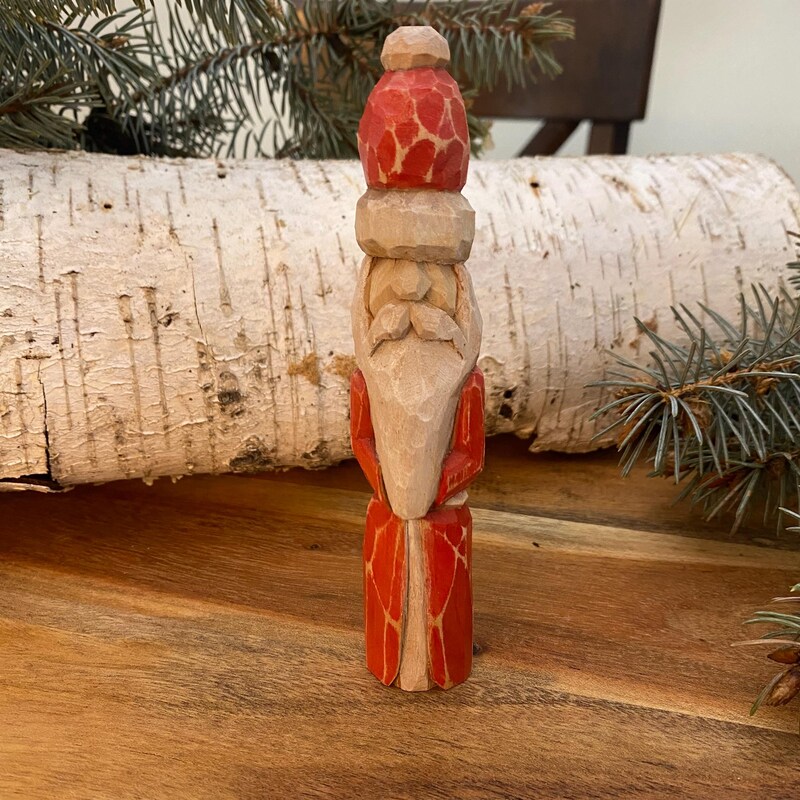 Carved Santa - Etsy