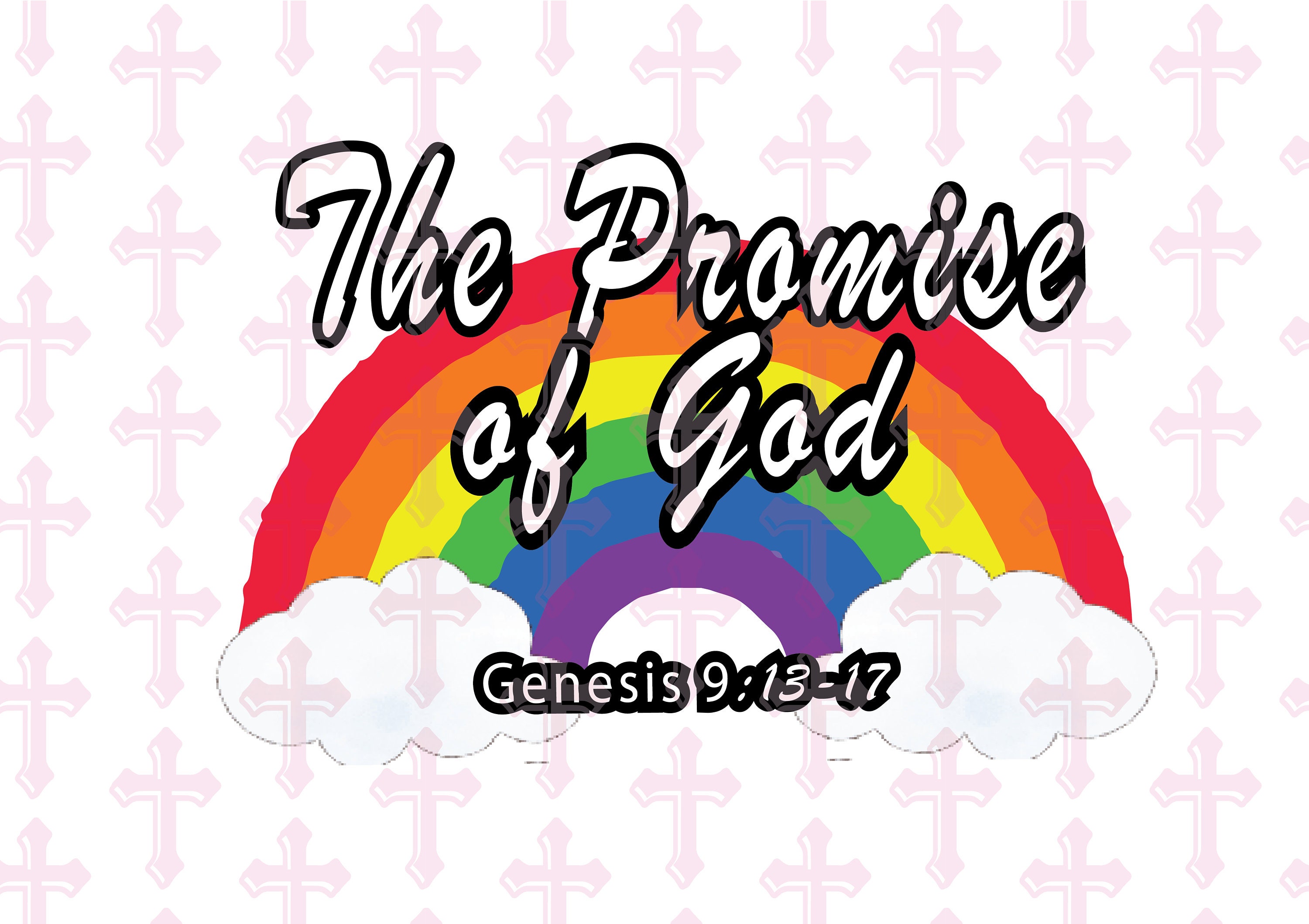 Promise of God Rainbow Png, SVG, DOWNLOAD ONLY Transparent Image for ...