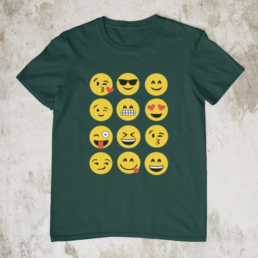 EMOJI TSHIRT to Brighten Your Day and Others With All Happy - Etsy