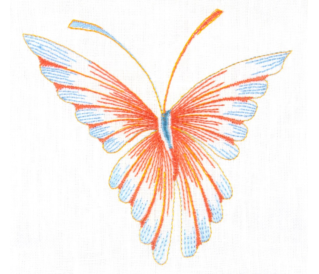 Butterfly Machine Embroidery Design, *never-stiff Never-scratchy ...