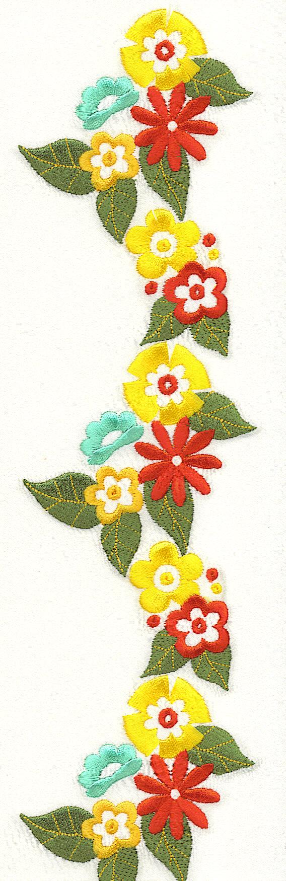 Flower Border Embroidery Design, *never-stiff Never-scratchy* Digital ...