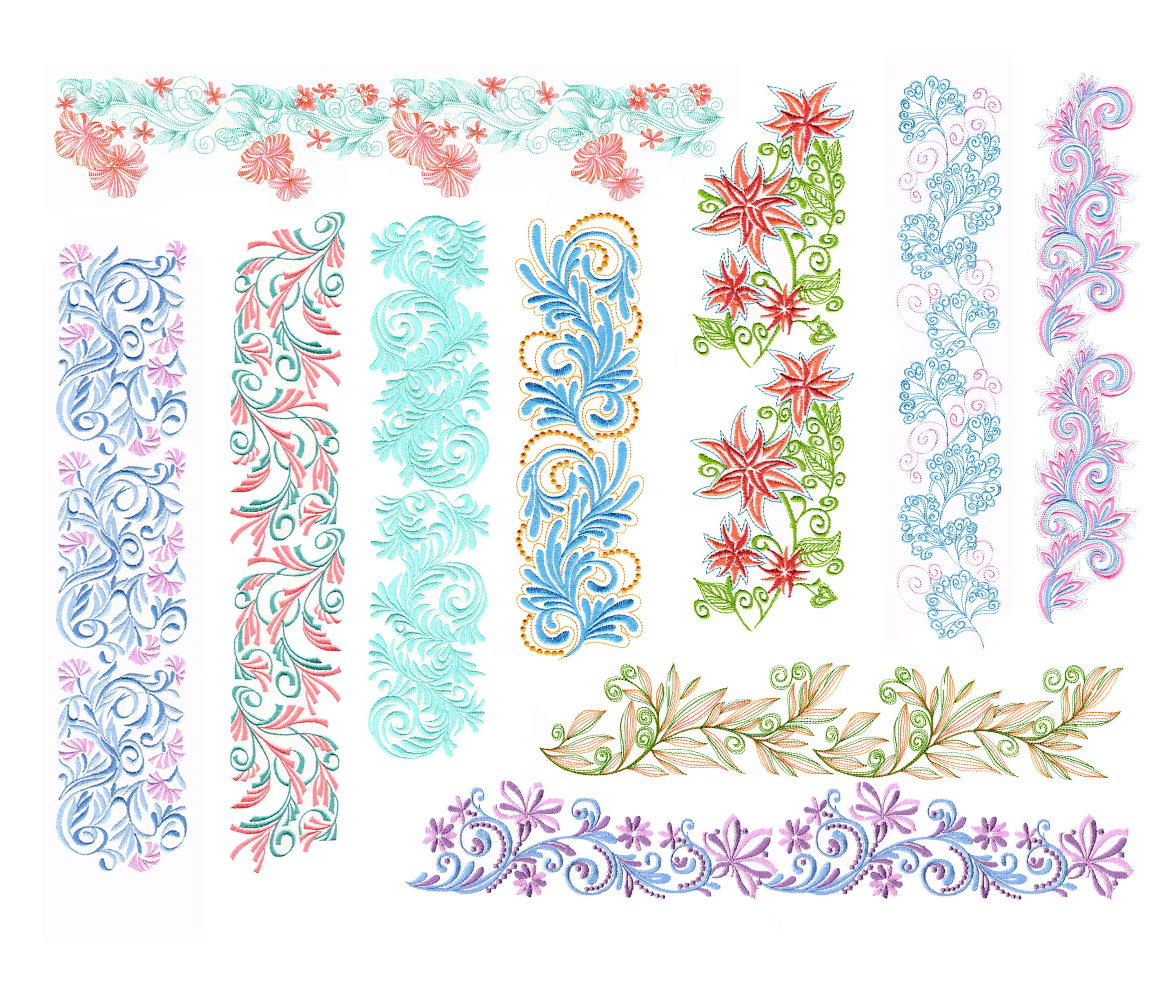 Fancy Laces Machine Embroidery Design Collection, 10 Digital Embroidery ...