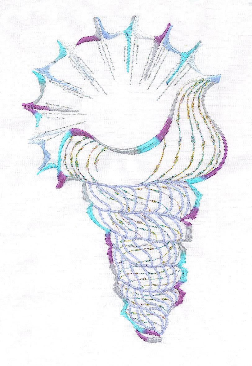 Seashell Machine Embroidery Design Collection, 14 Digital Embroidery ...
