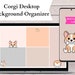 Corgi Desktop Organizer, Corgi Art, Desktop Organizer, Desktop ...