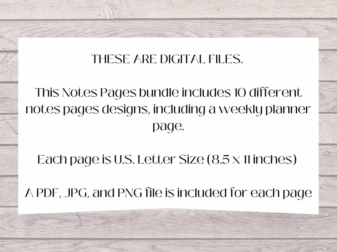 Printable Travel Inspired Notes Pages, Digital Notes, Printable Notepad ...