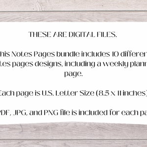 Printable Travel Inspired Notes Pages, Digital Notes, Printable Notepad ...