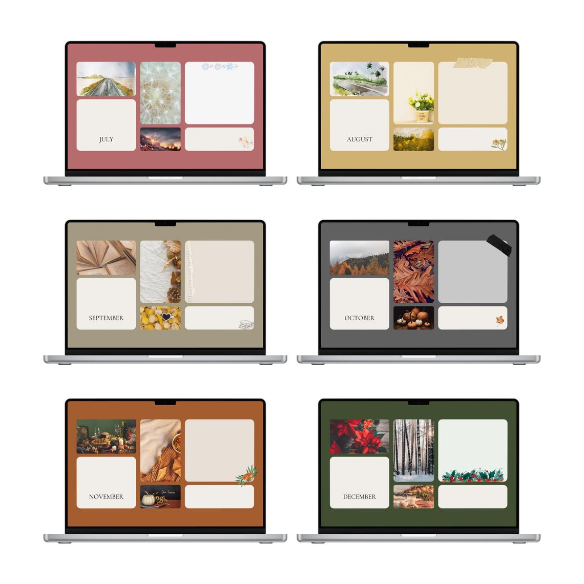 12 Desktop Wallpaper Organizers, Digital Wallpaper, Desktop Background ...