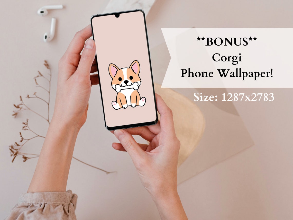 Corgi Desktop Organizer, Corgi Art, Desktop Organizer, Desktop ...