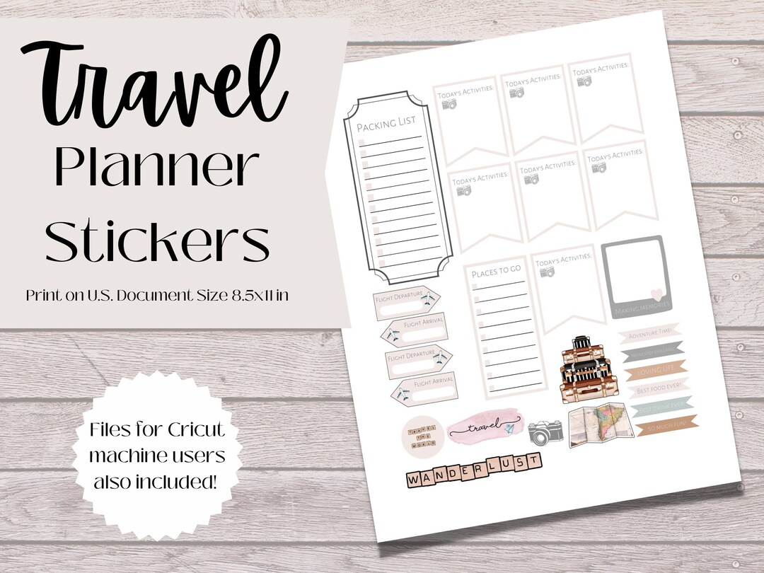 Travel Planner Stickers, Travel Plans Stickers, Planner Stickers - Etsy