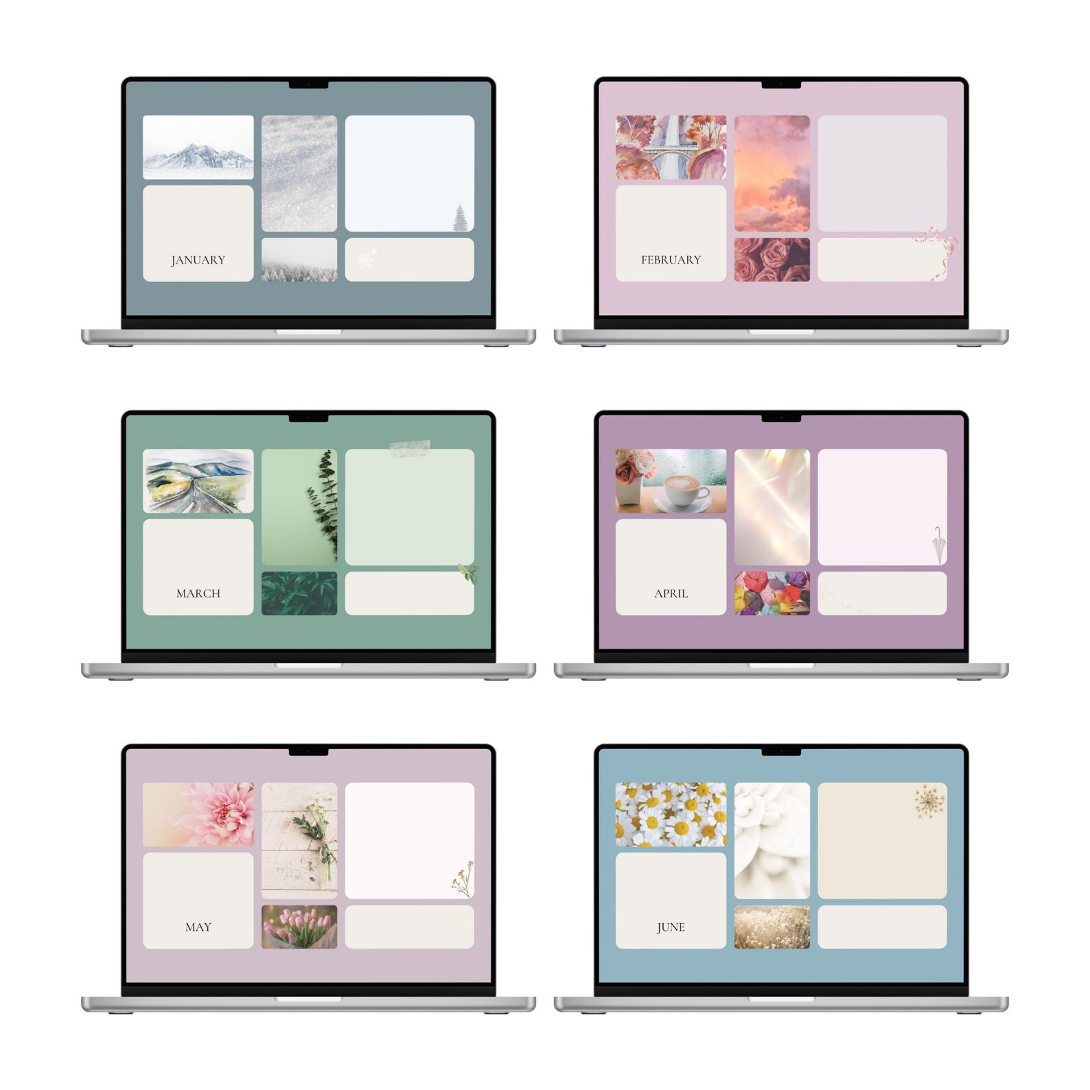 12 Desktop Wallpaper Organizers, Digital Wallpaper, Desktop Background ...