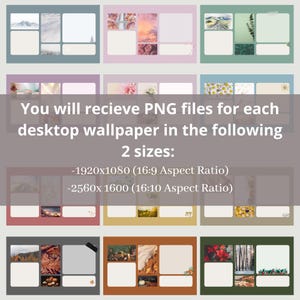 12 Seasonal Desktop Wallpaper Organizers, Digital Wallpaper, Desktop ...