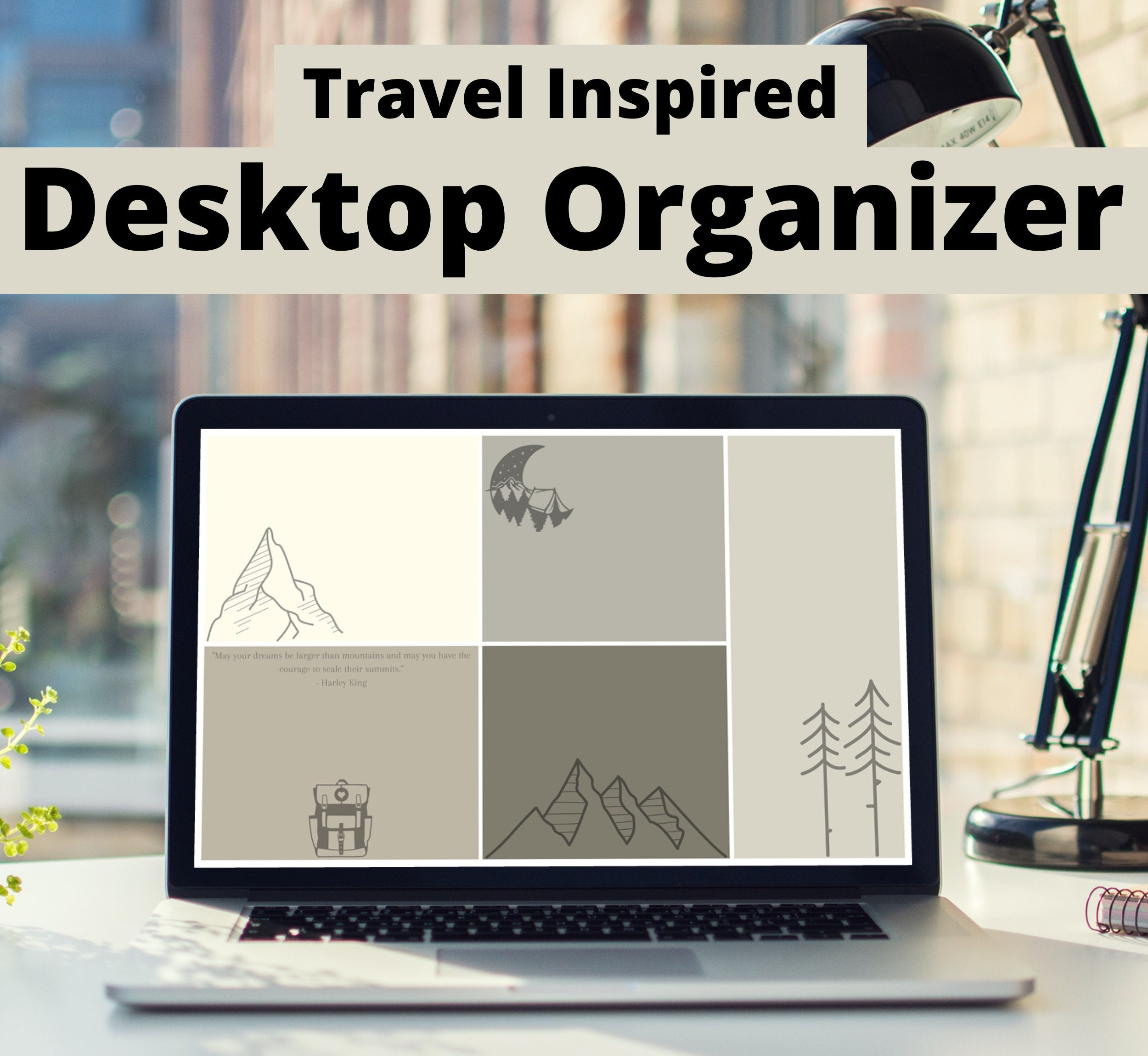 Mountains Desktop Organizer, Desktop Organizer, Desktop Wallpaper ...