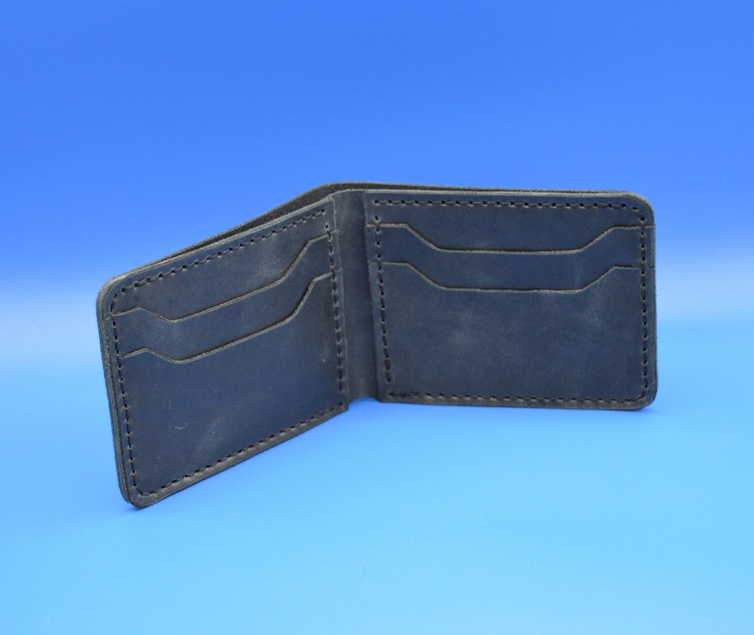 Bi-fold Wallet Genuine Leather Denver 100% Handmade Wallet for Men - Etsy