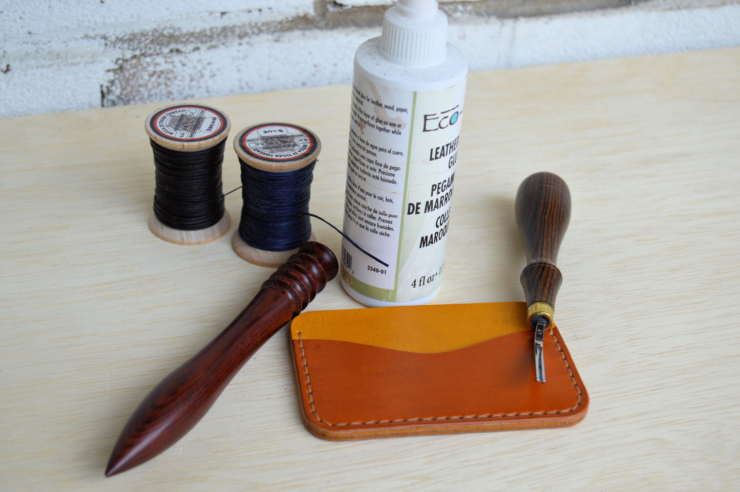 Mini Wallet Genuine Leather Veg Tan 100% Handmade Minimalist Wallet - Etsy