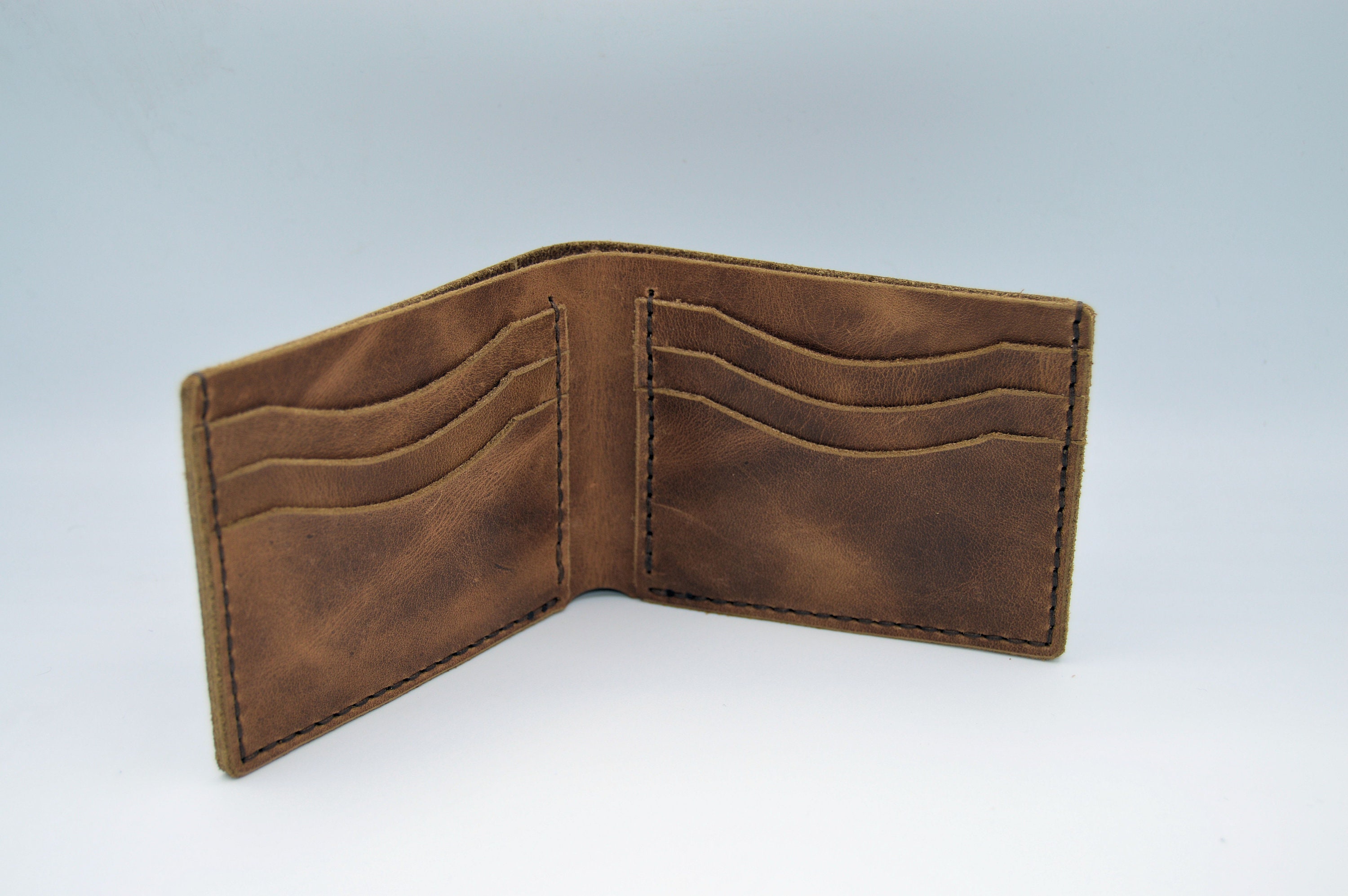 Bi-fold Wallet Genuine Leather Denver 100% Handmade Wallet for Men - Etsy