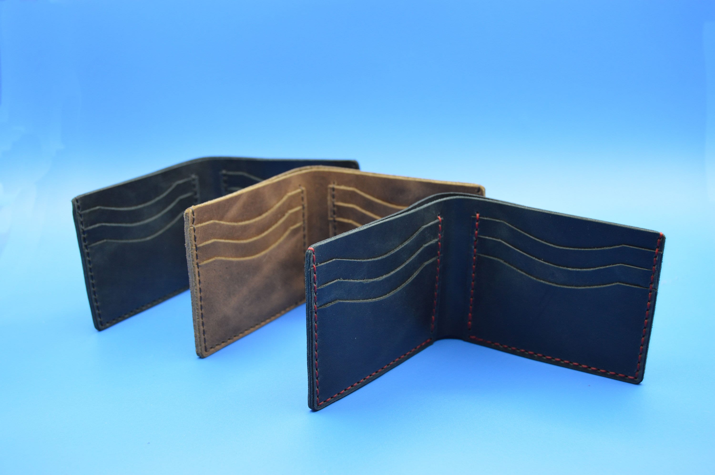 Bi-fold Wallet Genuine Leather Denver 100% Handmade Wallet for Men - Etsy