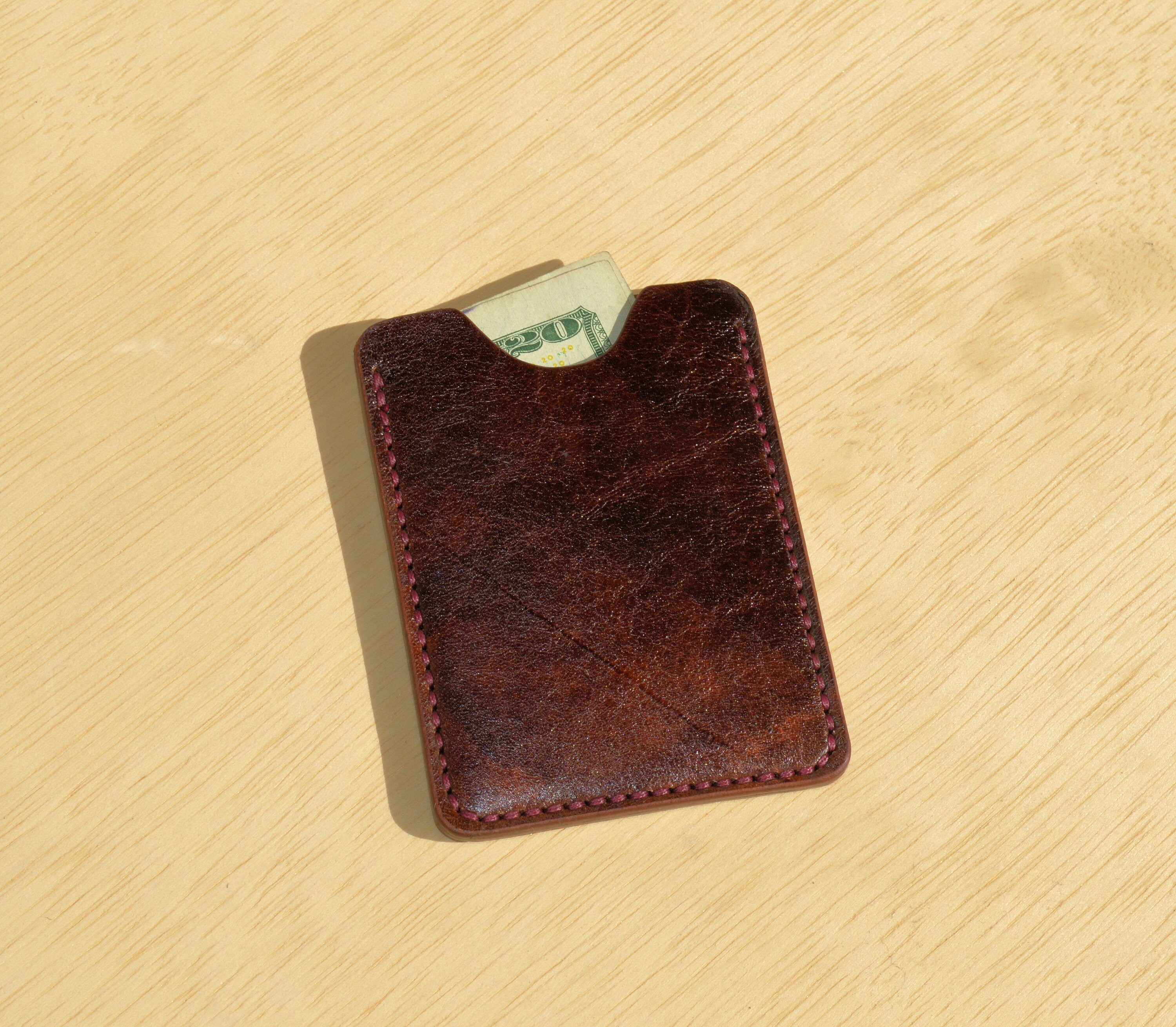 Mini Wallet Full Grain Genuine Leather 100% Handmade Minimalist Wallet ...