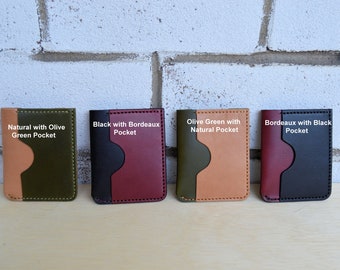 Mini Wallet Full Grain Genuine Leather 100% Handmade Minimalist Wallet ...