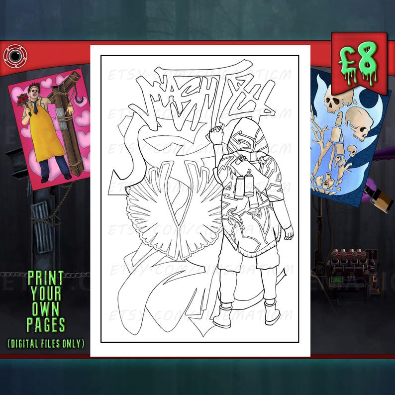 Dead by Daylight Inspired Coloring Book | 44 Pages | DBD Colouring Book ...