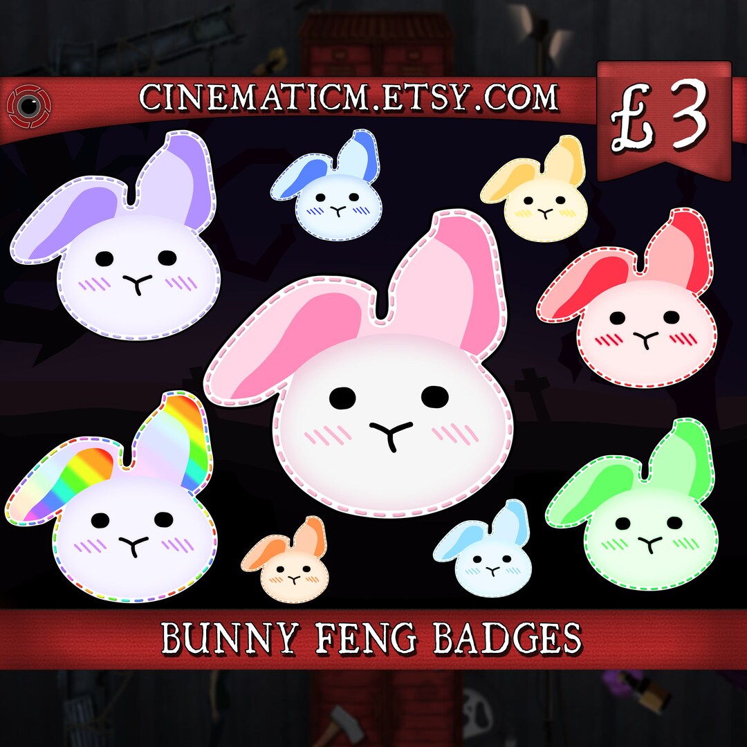 Bunny Feng Twitch Badges | Feng Ming Subscriber Badges | Feng Ming Bits ...