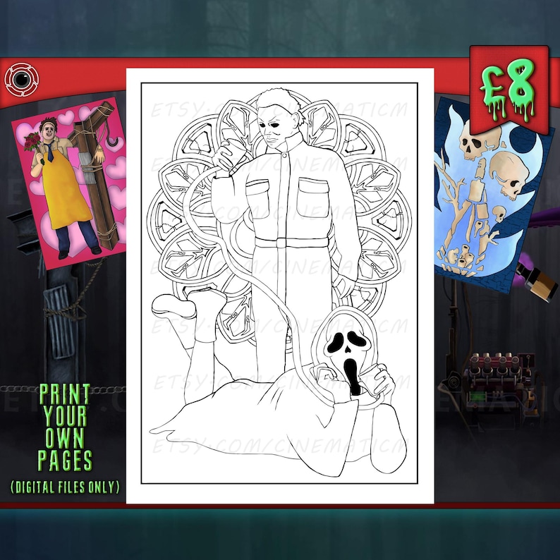 Dead by Daylight Inspired Coloring Book | 44 Pages | DBD Colouring Book ...