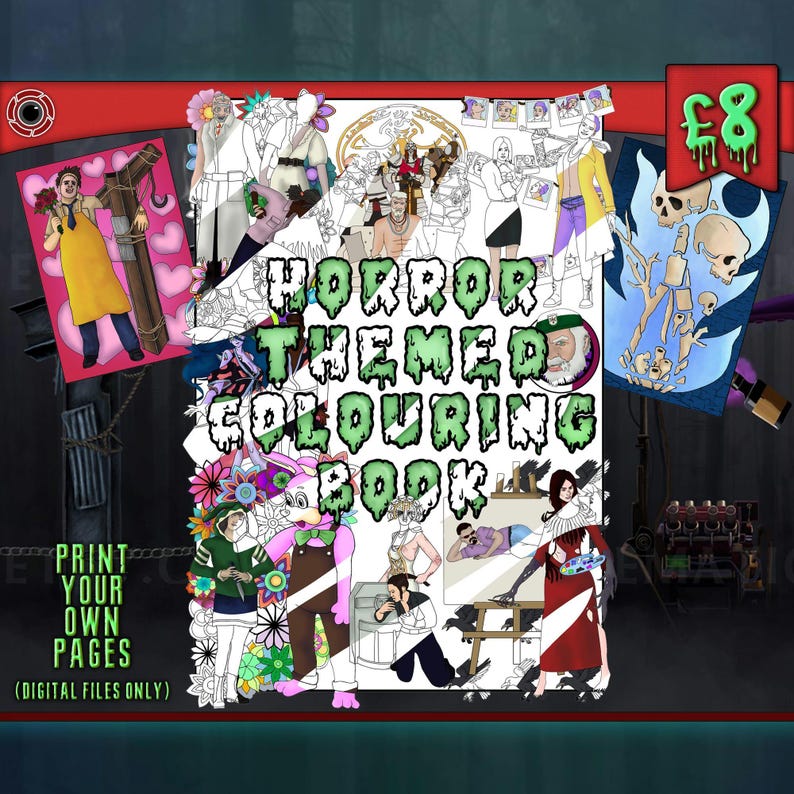 Dead by Daylight Inspired Coloring Book | 44 Pages | DBD Colouring Book ...