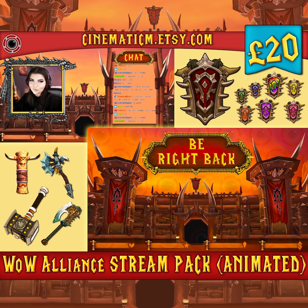 World of Warcraft Horde Twitch Stream Pack ANIMATED - Etsy UK